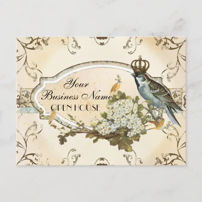 Enchanted Woodland Birds Advertising Businesses Postcard | Zazzle