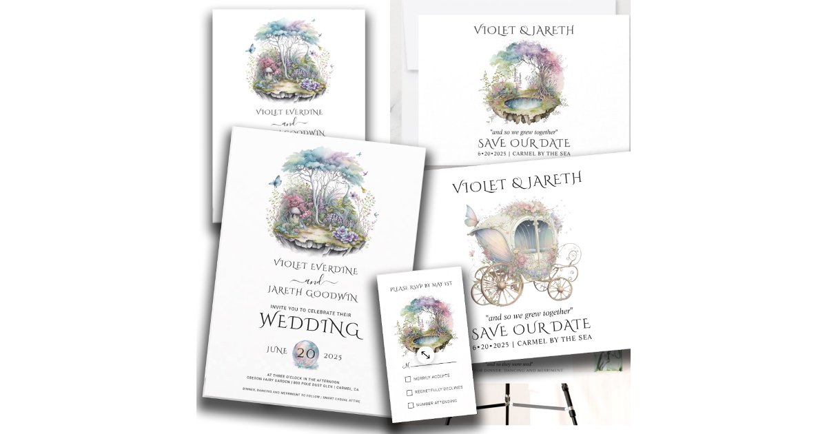 Enchanted Woodland Fairy Wedding Invitation | Zazzle