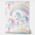 Enchanting Unicorn Rainbow Magic Wand Pastel Wallpaper | Zazzle