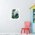 Enchanting Watercolor Panda in a Bamboo Forest Poster | Zazzle
