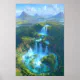 Enchanting Waterfall Poster | Zazzle
