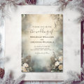 Enchanting Winter Garden Floral All in One Wedding Invitation | Zazzle