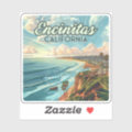 Encinitas California San Diego Beach Vintage Sticker | Zazzle