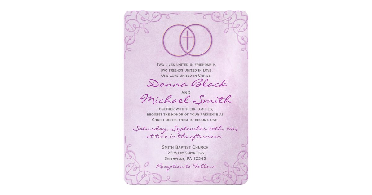 Encircled Cross Religious Wedding Invitations | Zazzle.com