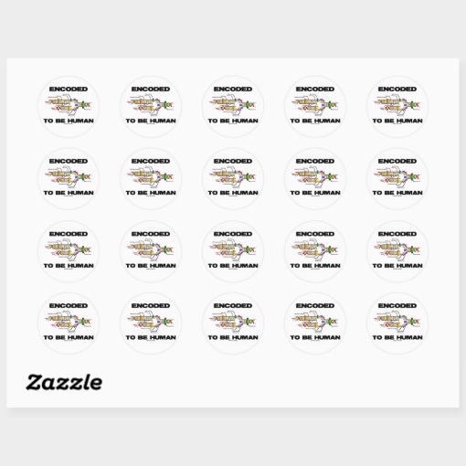 Encoded To Be Human (DNA Replication) Classic Round Sticker | Zazzle