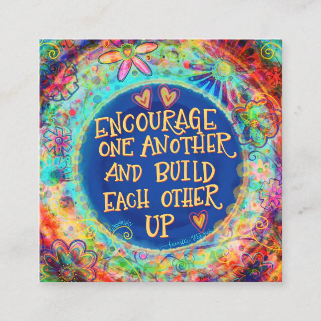 “Encourage One Another” Inspirivity Kindness cards | Zazzle