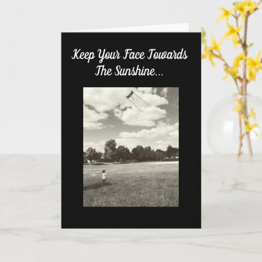 Encouragement Face The Sunshine Inspiration Verse Card | Zazzle