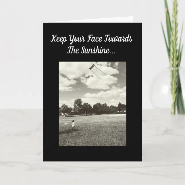 Encouragement Face The Sunshine Inspiration Verse Card | Zazzle