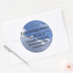 Encouragement for Volunteers Classic Round Sticker | Zazzle