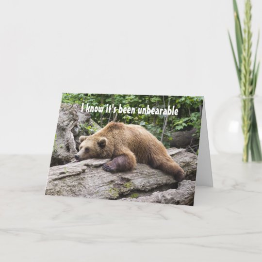Encouragement/ Get Well Cute Bear Animal Card | Zazzle.com