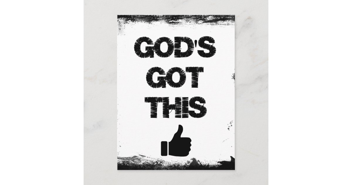 Encouragement: God's Got This Postcard | Zazzle