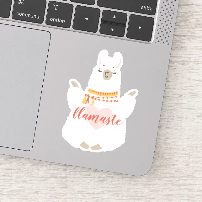 Encouragement Llamaste Yoga Position Sticker | Zazzle