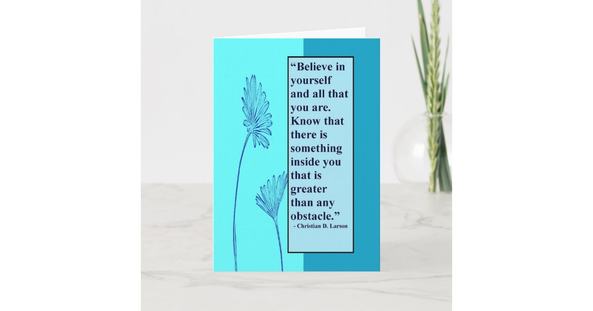 Encouragement / Motivational Greeting Card | Zazzle