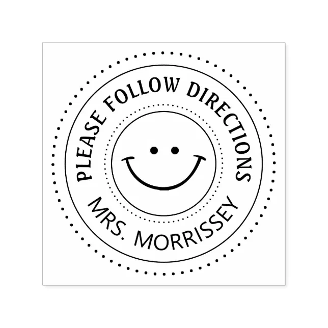 Encouragement Please Follow Directions Teachers Self-inking Stamp | Zazzle