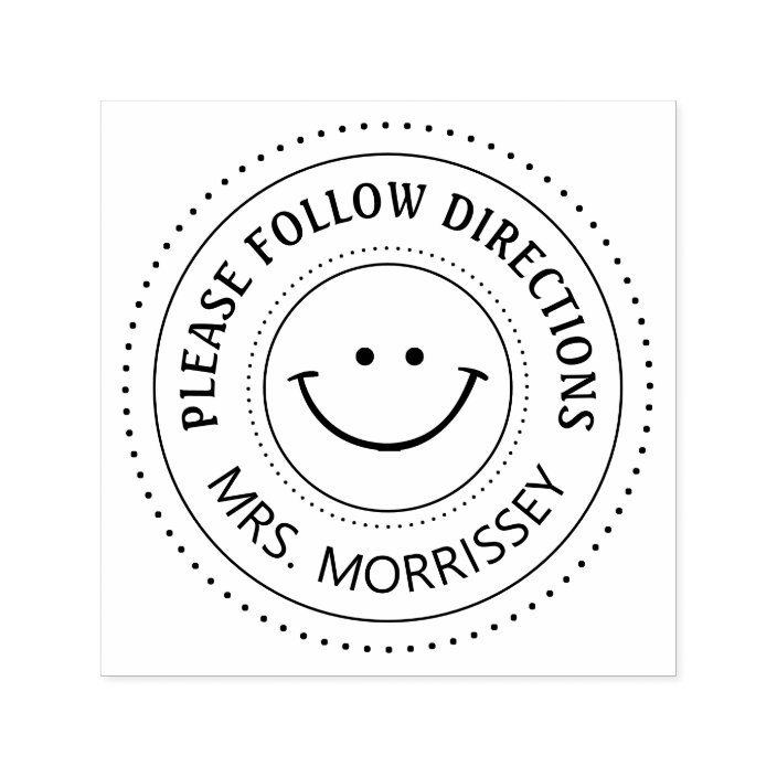 Encouragement Please Follow Directions Teachers Self-inking Stamp ...