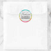 Encouragement Thank You For Making A Difference Classic Round Sticker ...