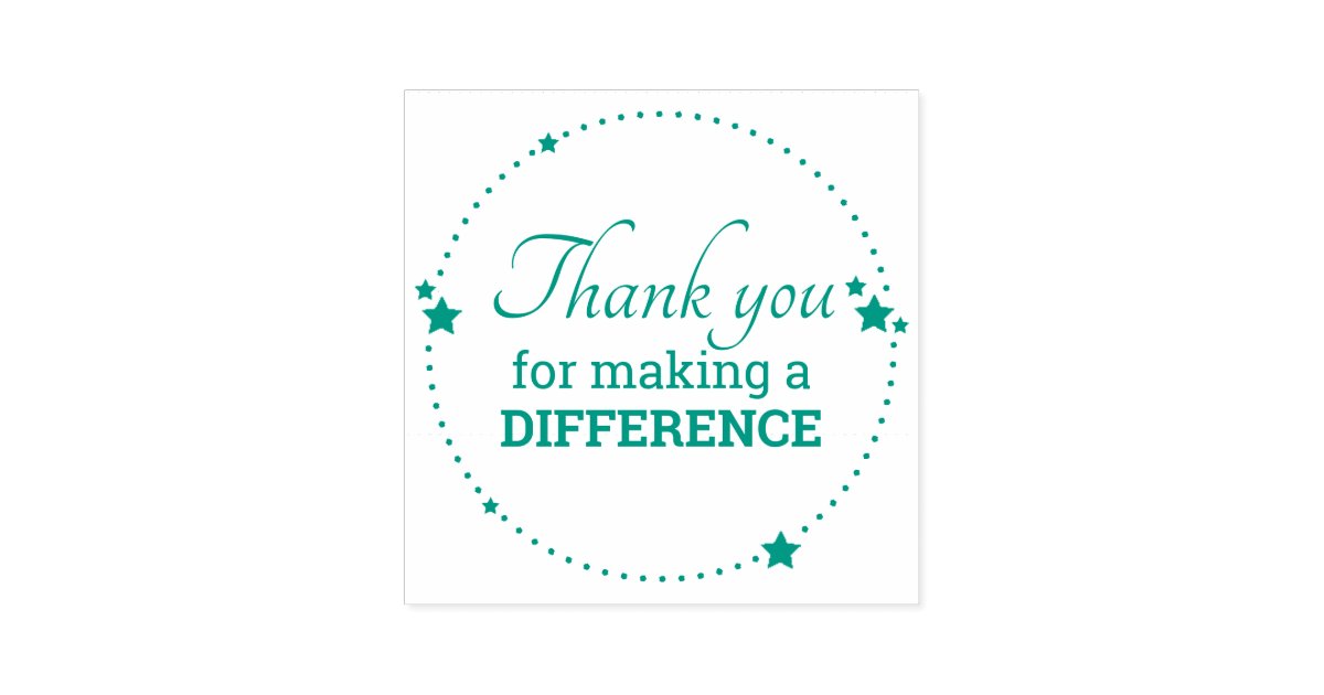 Encouragement Thank You For Making A Difference Self-inking Stamp | Zazzle
