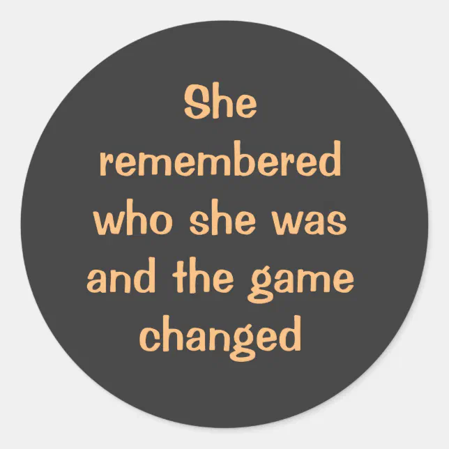 Encouragement words with simple text on classic round sticker | Zazzle