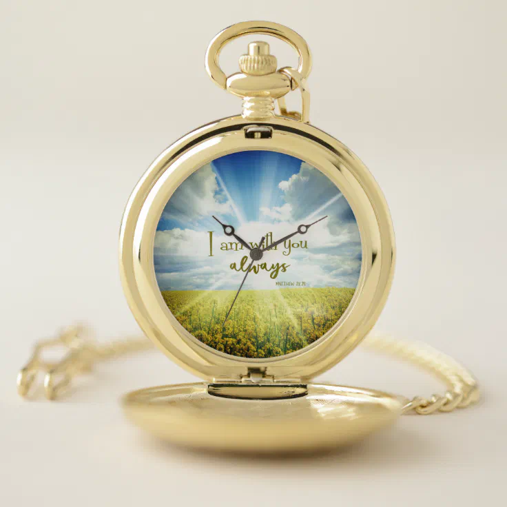 Encouraging Bible Verse Pocket Watch | Zazzle