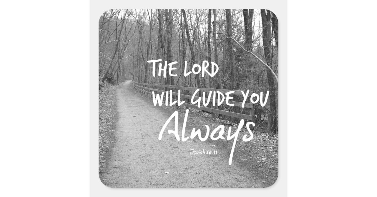 Encouraging Bible Verse Square Sticker | Zazzle