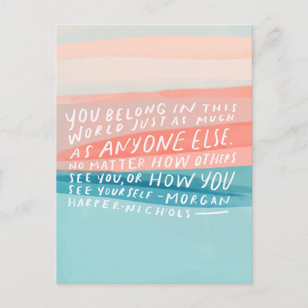 encouraging colorful art postcard | Zazzle