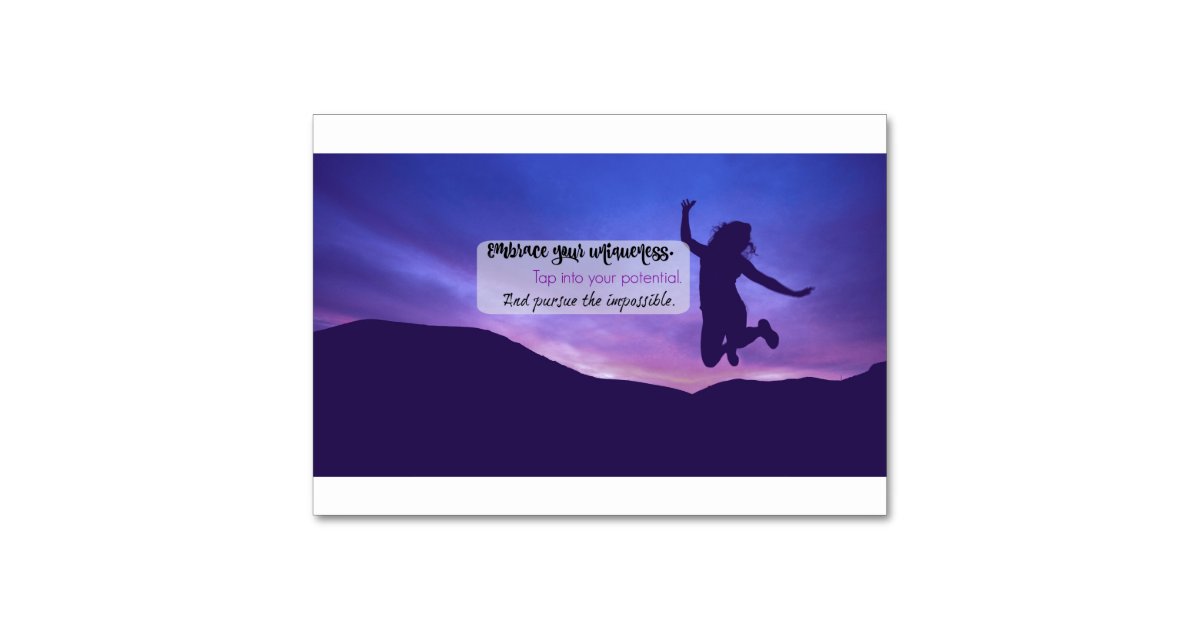 Encouraging Reminder for Teen Girls Table Number | Zazzle