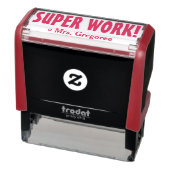 Encouraging "SUPER WORK!" Marking Rubber Stamp | Zazzle
