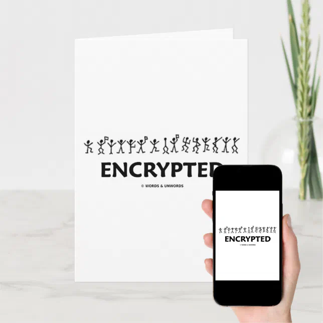 Encrypted (Adventure Of The Dancing Men Cipher) Card | Zazzle