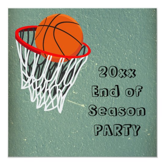 End of Basketball Season Party Invitation | Zazzle.com