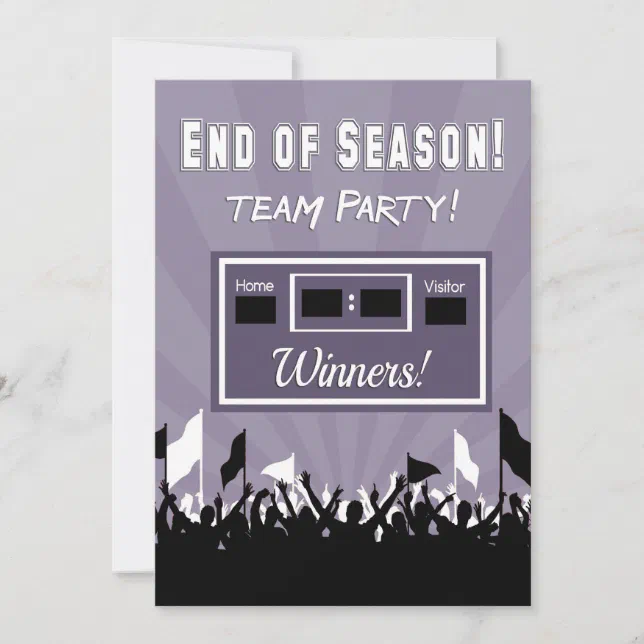 End of Season Team Party Invitation | Zazzle