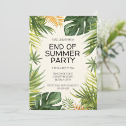End of Summer Party Invitation | Zazzle
