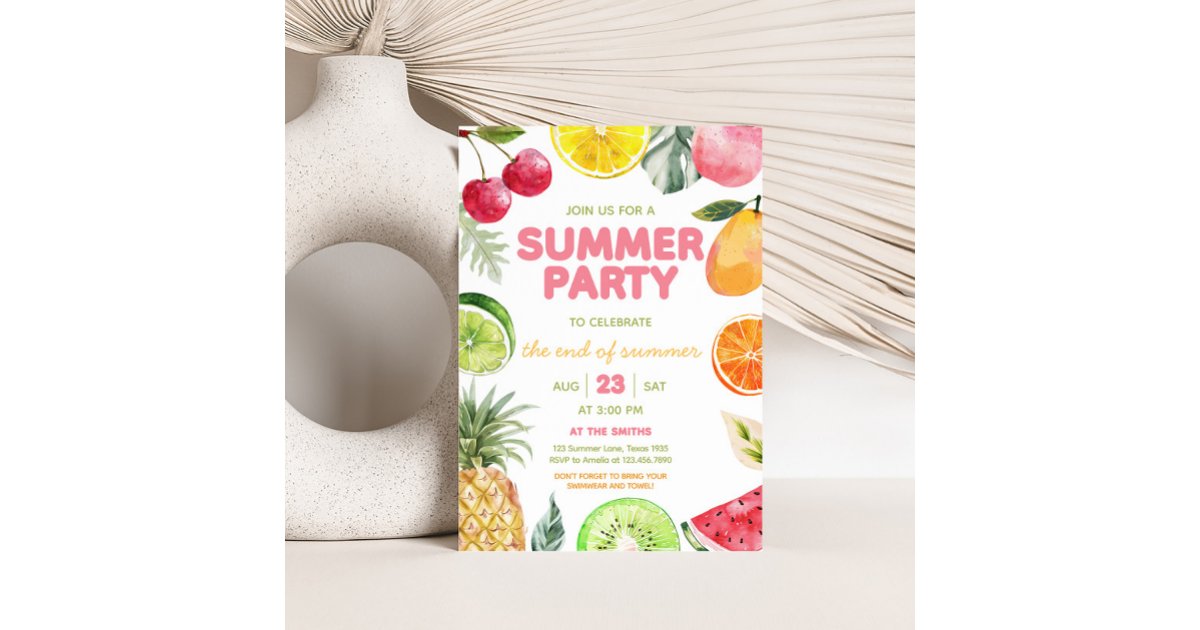 End of Summer Party Invitation | Zazzle