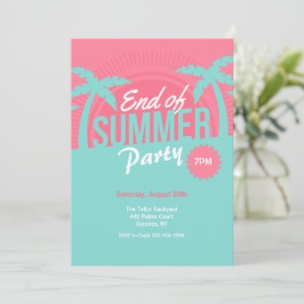 End of Summer Party Invitation | Zazzle