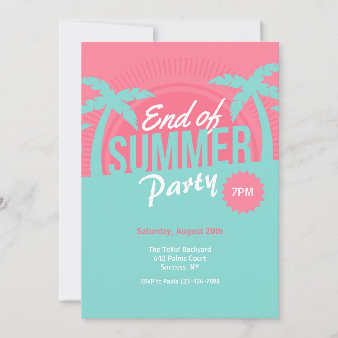 End of Summer Party Invitation | Zazzle