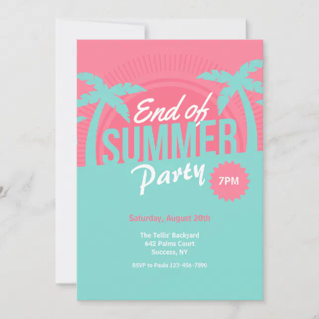 End of Summer Party Invitation | Zazzle