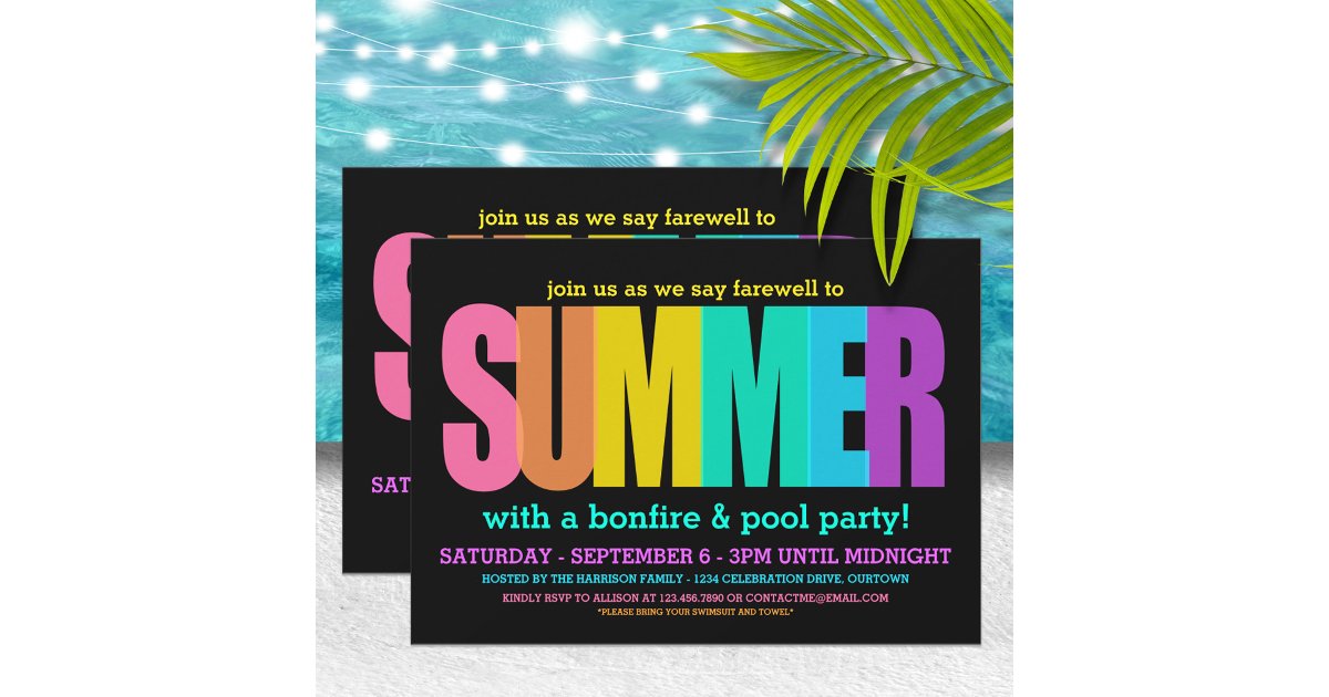 End of Summer Party Invitations | Zazzle