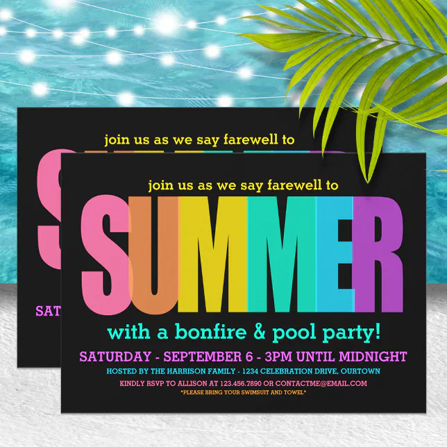 End of Summer Party Invitations | Zazzle