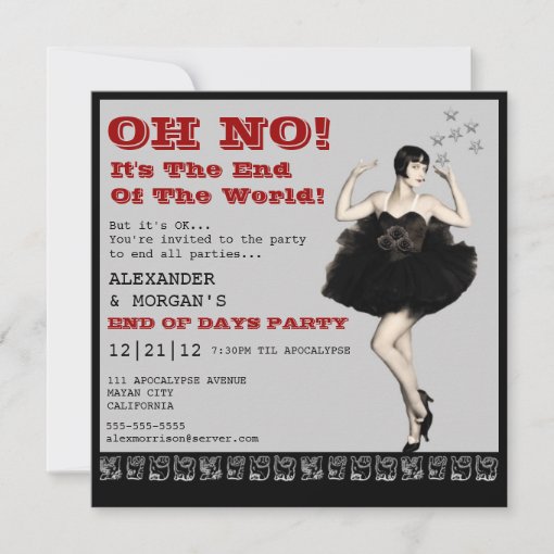 End Of The World Party Invitation | Zazzle