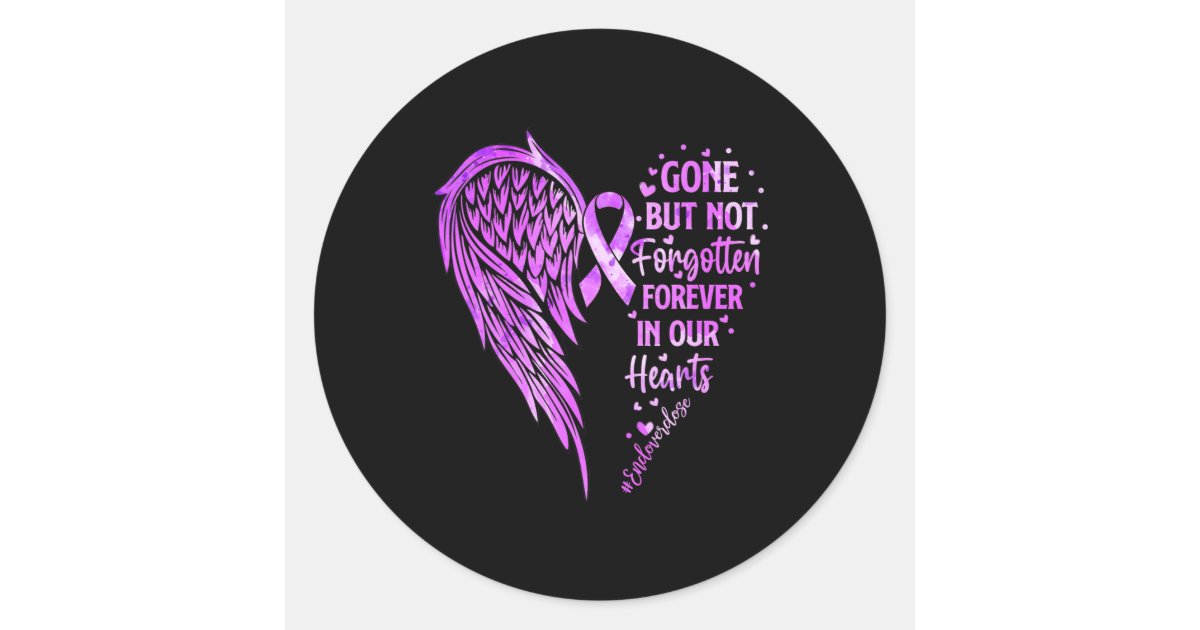 End Overdose Loved One Memorial Overdose Awarenes Classic Round Sticker ...