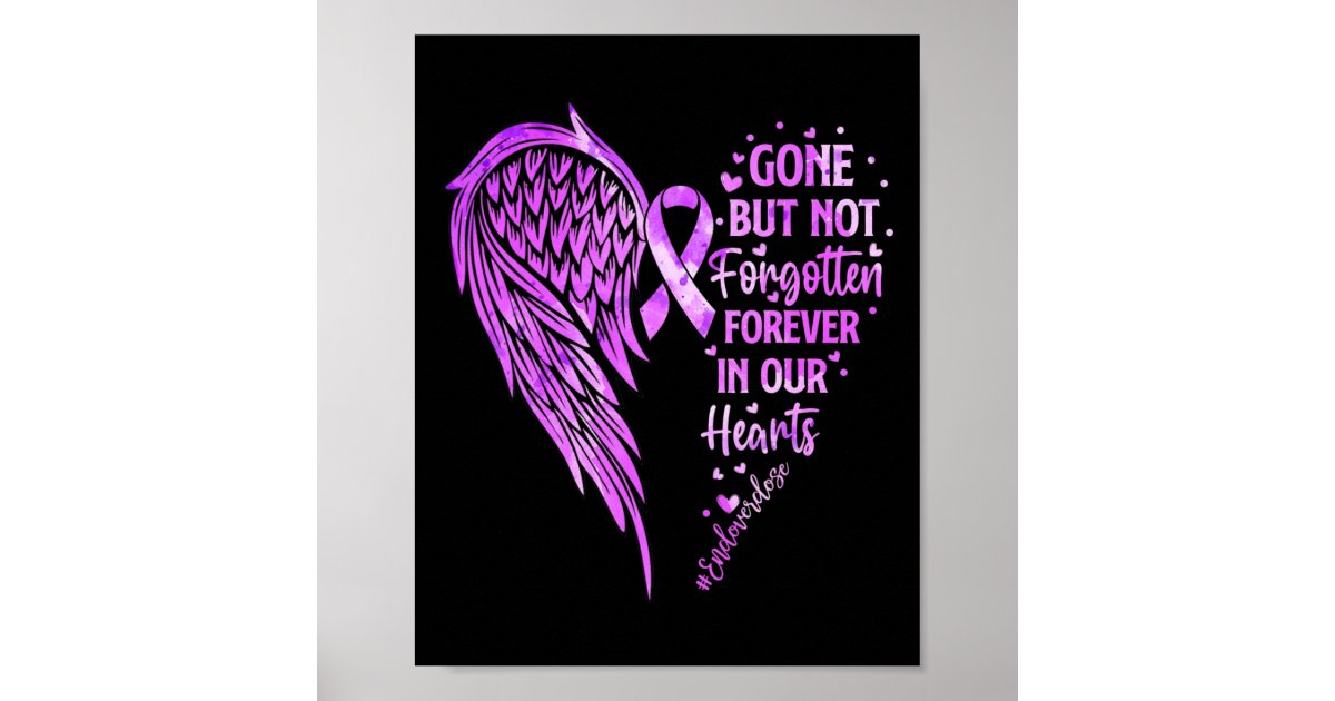End Overdose Loved One Memorial Overdose Awareness Poster | Zazzle
