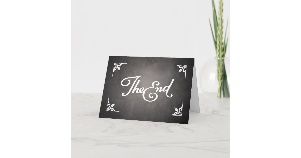 End Title Card greeting card | Zazzle