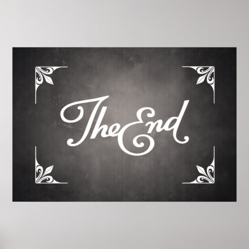 End Title Card poster | Zazzle