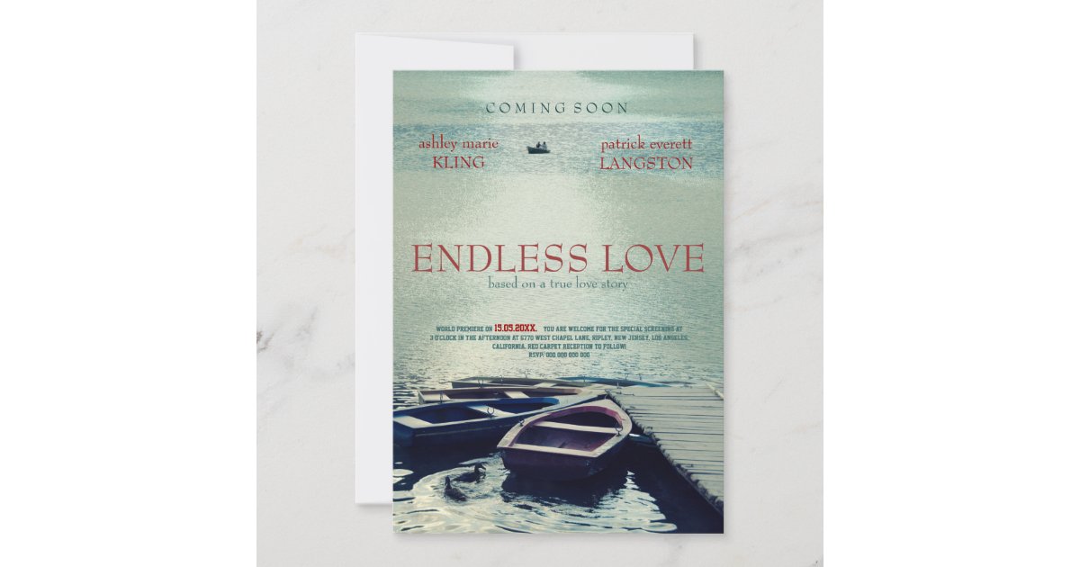 ENDLESS LOVE poster movie style Invitation | Zazzle