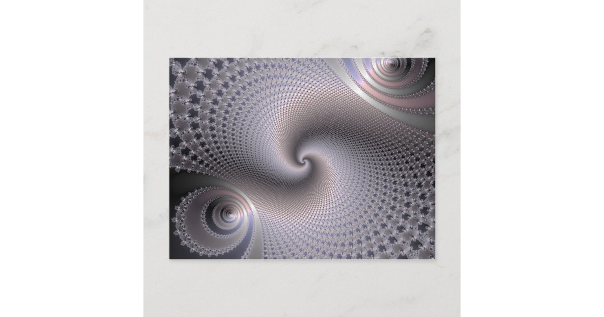 Endless Spirals - Fractal Art Postcard | Zazzle