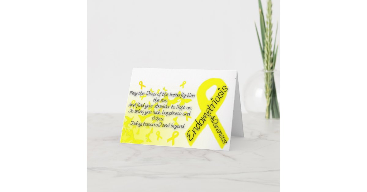 Endometriosis Awareness, Butterfly Quote Card | Zazzle