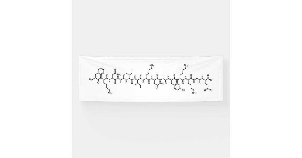 endorphin hormone chemical formula symbol science banner | Zazzle