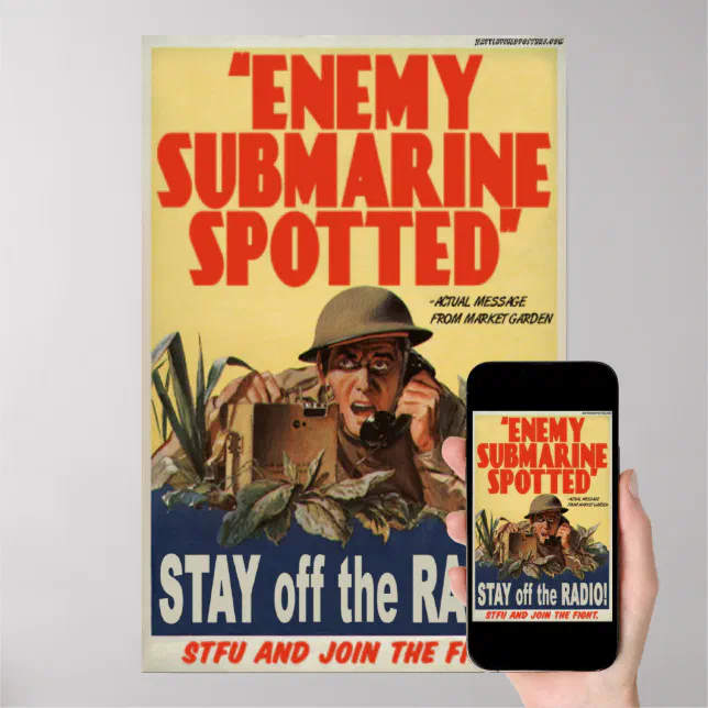 Enemy Submarine Spotted Poster | Zazzle