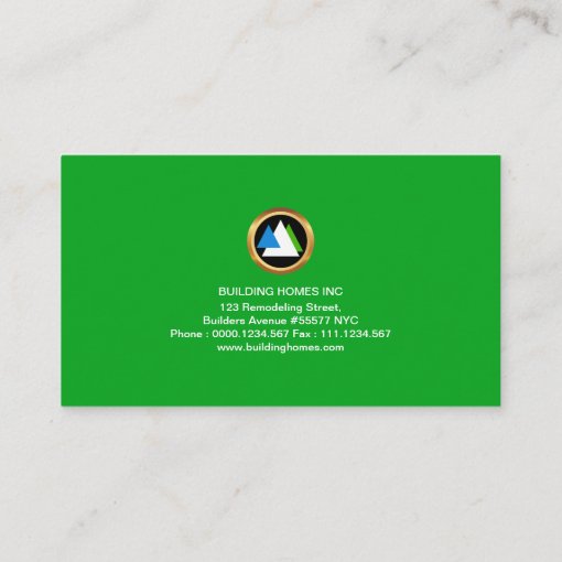 Energetic Youthful Retro Green Name Contractor Business Card | Zazzle