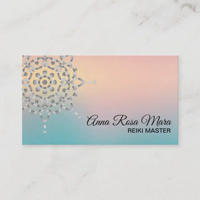 Energy Healer Yoga Massage Meditation Reiki Business Card | Zazzle