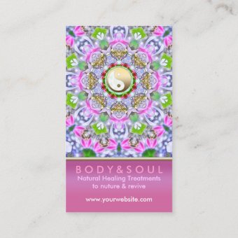 Energy Healing Holistic Pink Sparkle Business Card | Zazzle